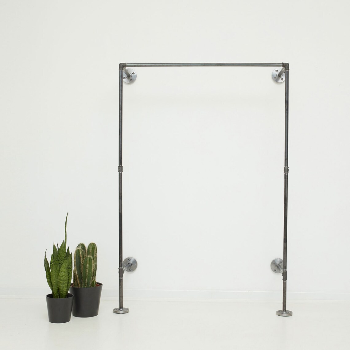 Customizable Open Wardrobe Industrial Design - Steel Pipe - Clothes ...