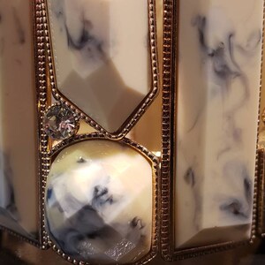 Women's Marble Pattern Stretch Bracelet, Clear Crystal Details, Gold ...
