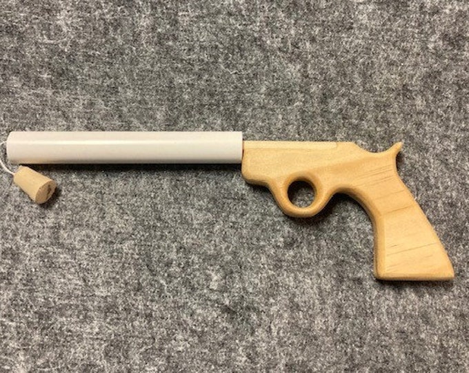 Pistol Pop, Popgun, Wooden Gun, Pretend Play, Handmade - Etsy