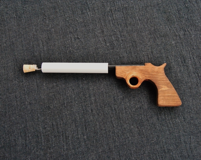 Pistol Pop, Popgun, Wooden Gun, Pretend Play, Handmade - Etsy