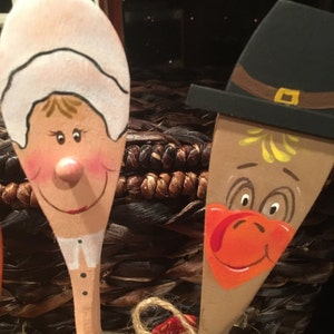 Thanksgiving Spoons,pilgrim,turkey,pumpkin,hand Painted Spoons,kitchen ...