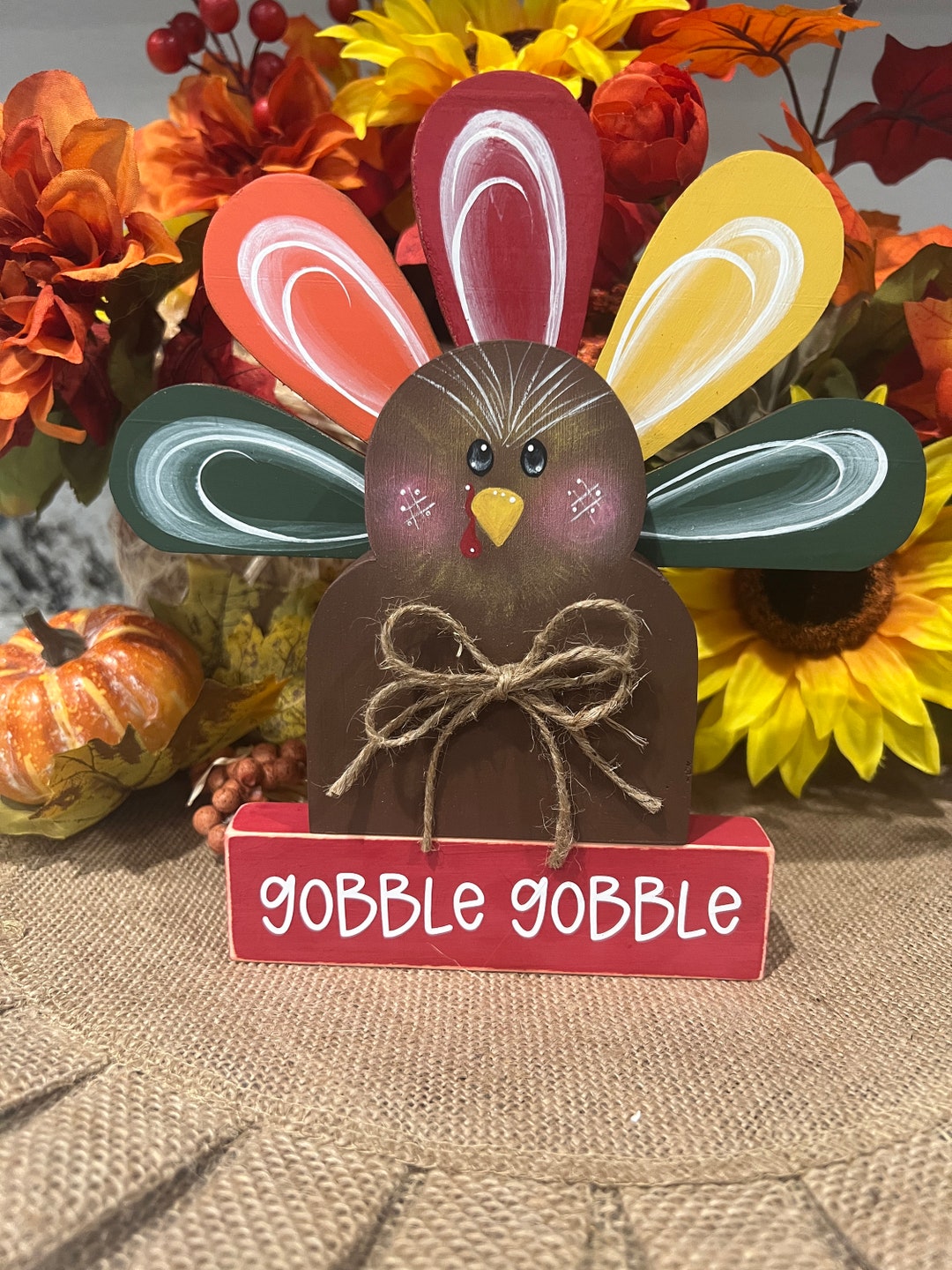 Wood Turkey/fall Decor/thanksgiving Decor/thanksgiving/turkey Shelf ...