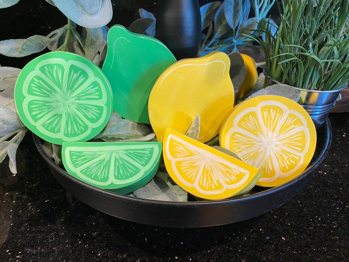 Lemon Slice/Lemon Slices/Lime Slices/Tiered Tray/Lemon | Etsy