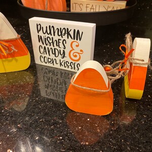 Candy Corn/wood Candy Corn/wooden Candycorns/all Tiered Tray Decor/wood ...