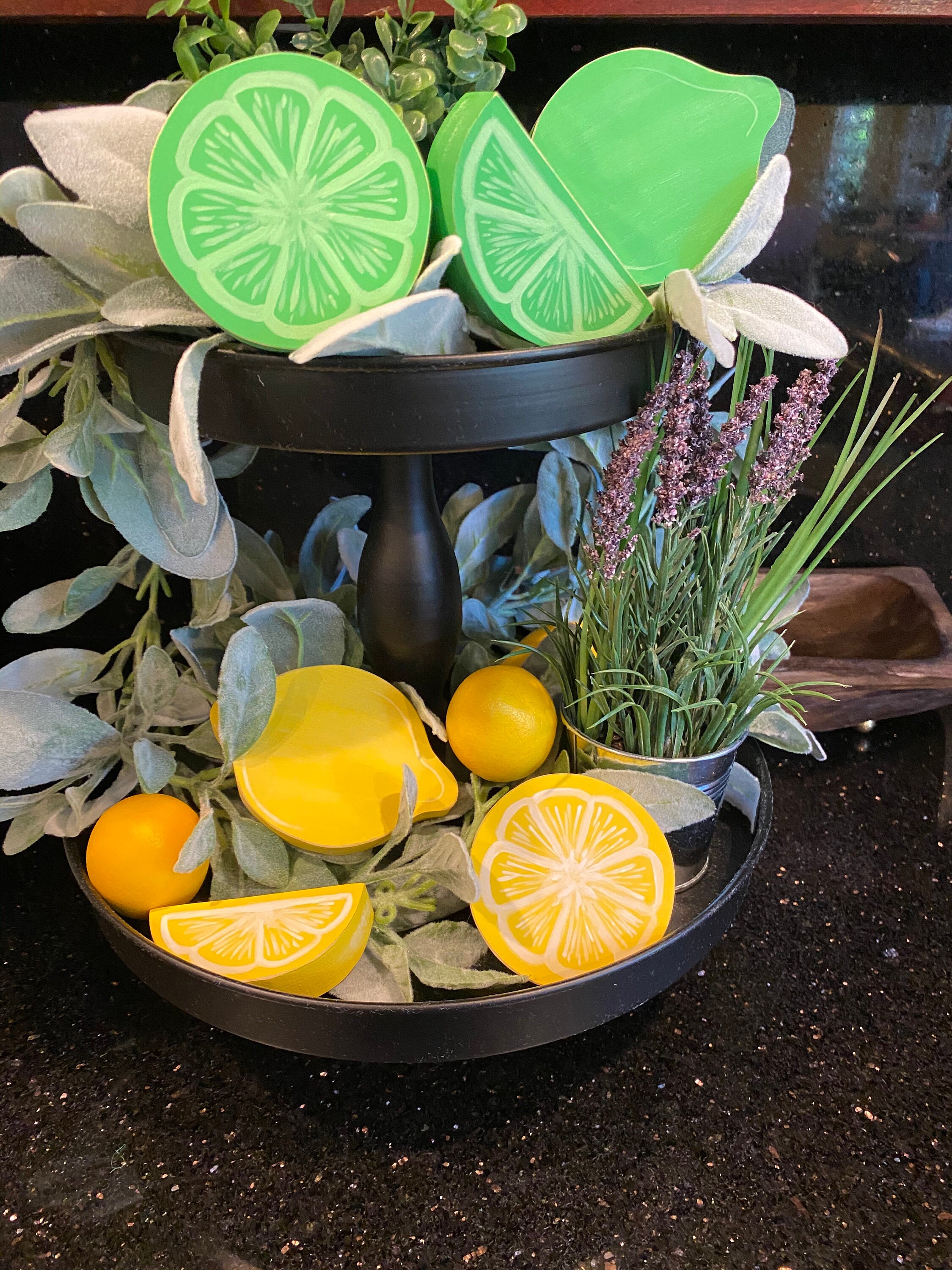 Lemon Slice/Lemon Slices/Lime Slices/Tiered Tray/Lemon | Etsy