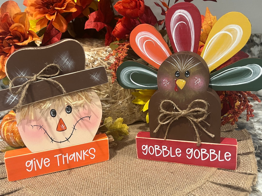 Wood Turkey/fall Decor/thanksgiving Decor/thanksgiving/turkey Shelf ...