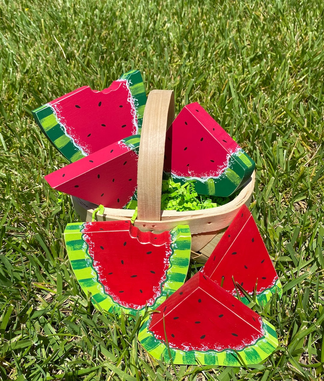 Mini Wood Watermelon Slices: Summer Tiered Tray Decor - Etsy