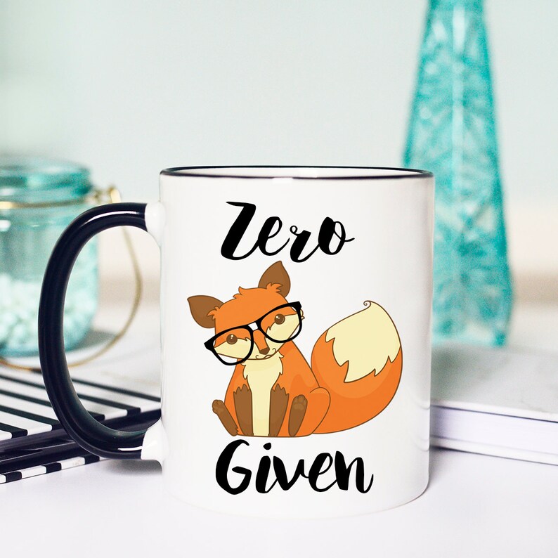 Fox Mug Funny, Fox Mug, Funny Fox Coffee Mug, Mug Zero Fox, Mug Zero ...