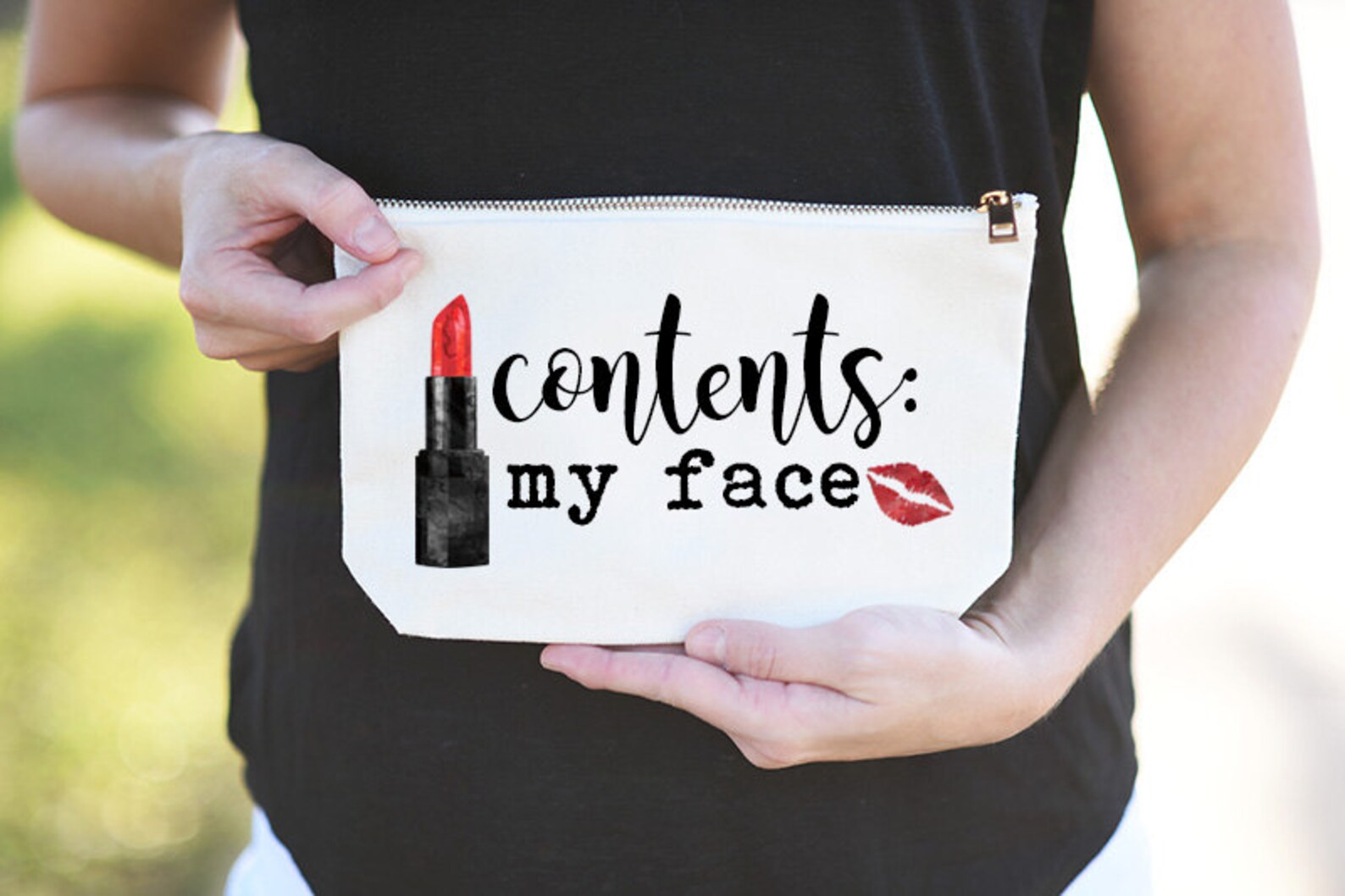 Funny Cosmetic Bag Funny Makeup Bag This Bag Contains My - Etsy