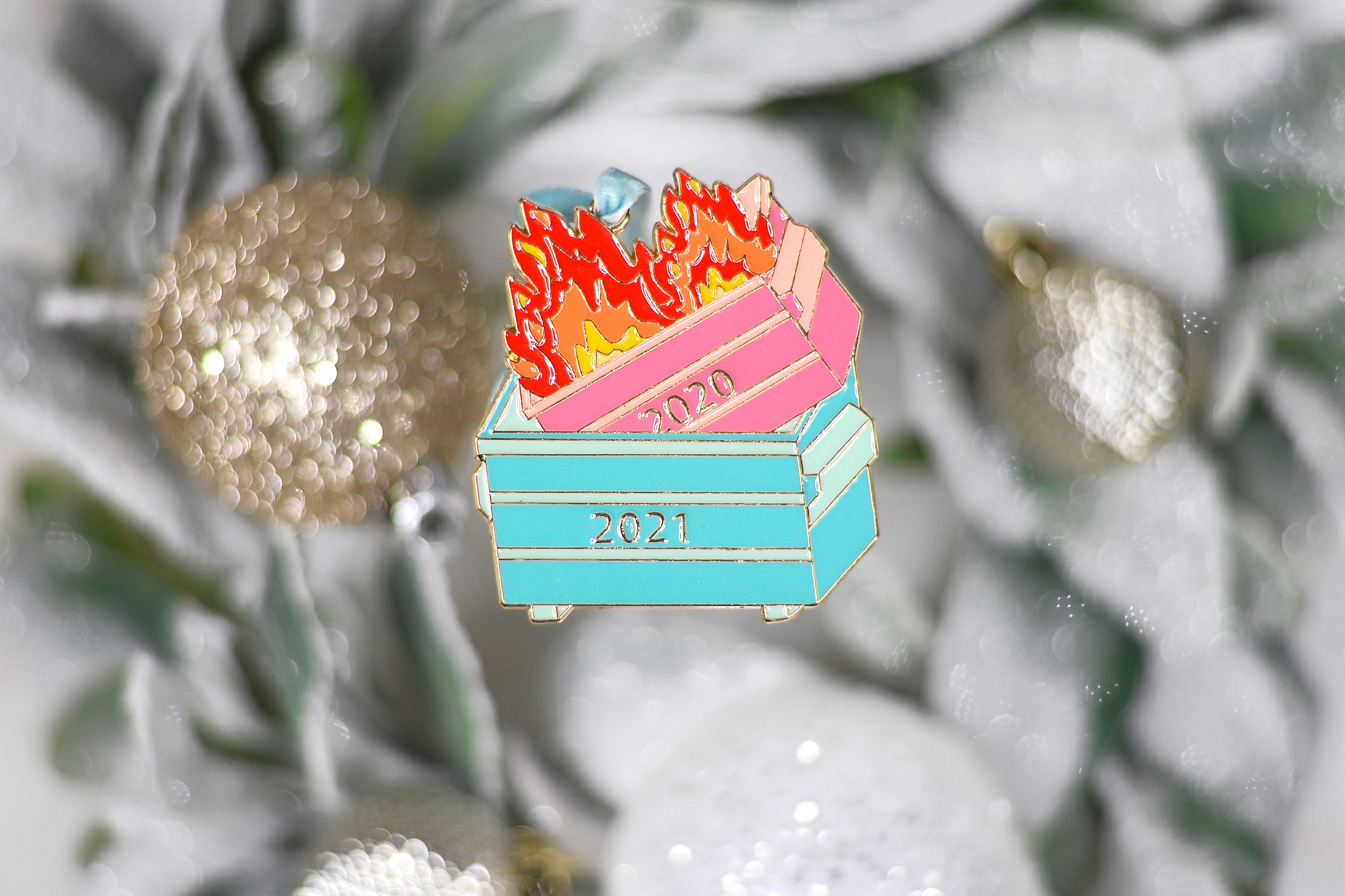 Christmas Ornament Dumpster Fire Ornament 2021 Dumpster - Etsy