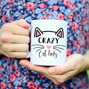 Funny Cat Lady Mug, Cat Lady Coffee Cup, Crazy Cat Lady Mug, Crazy Cat ...