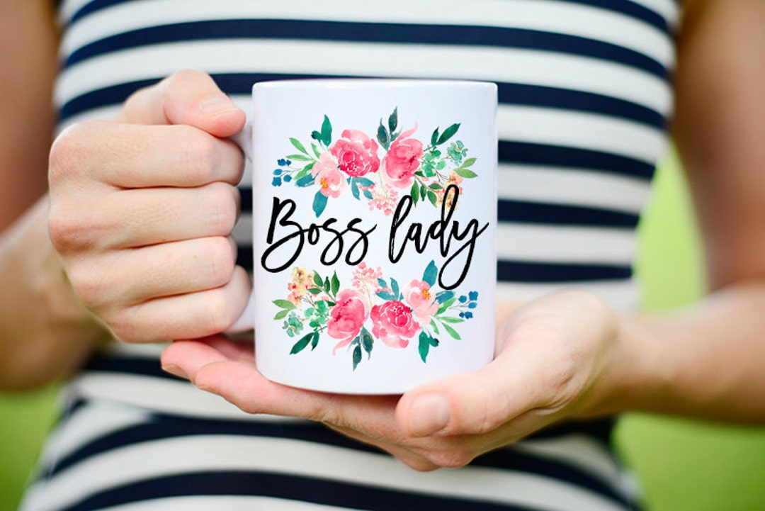 Floral Boss Lady Mug, Boss Lady Coffee Mug, Floral Boss Lady Coffee Cup ...