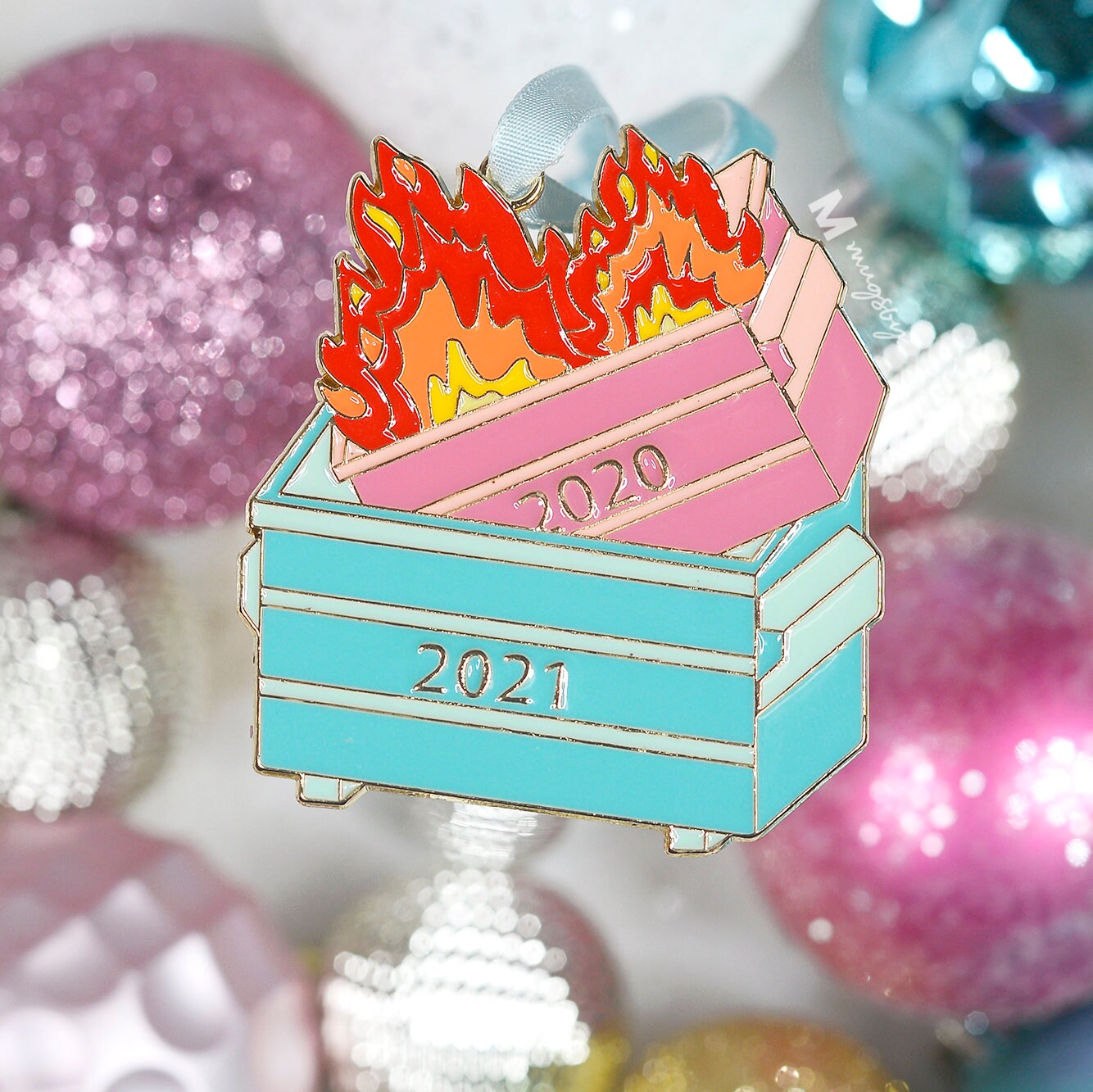 Christmas Ornament Dumpster Fire Ornament 2021 Dumpster - Etsy