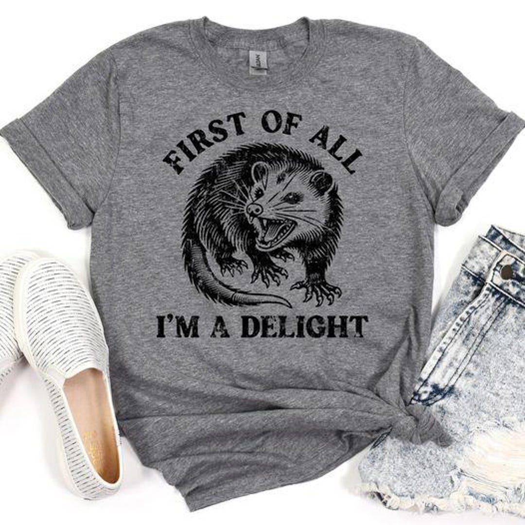 I'm a Delight Funny Graphic Tee, Possum Tee, Funny Possum Tee, Funny ...