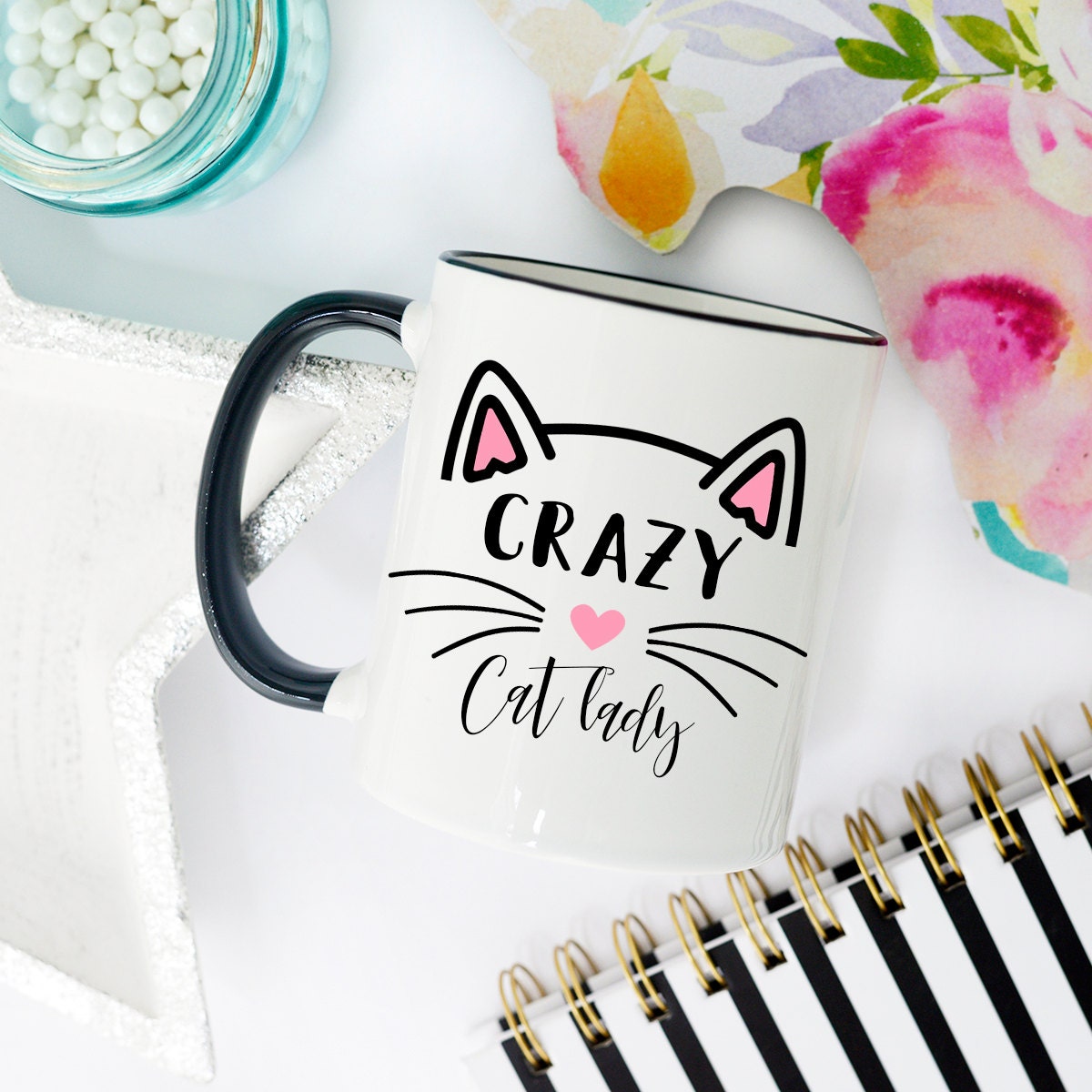 Funny Cat Lady Mug Cat Lady Coffee Cup Crazy Cat Lady Mug - Etsy