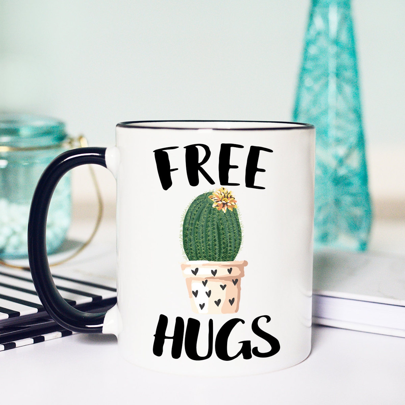 Free Hugs Cactus Mug Free Hugs Mug Funny Free Hugs Mug - Etsy
