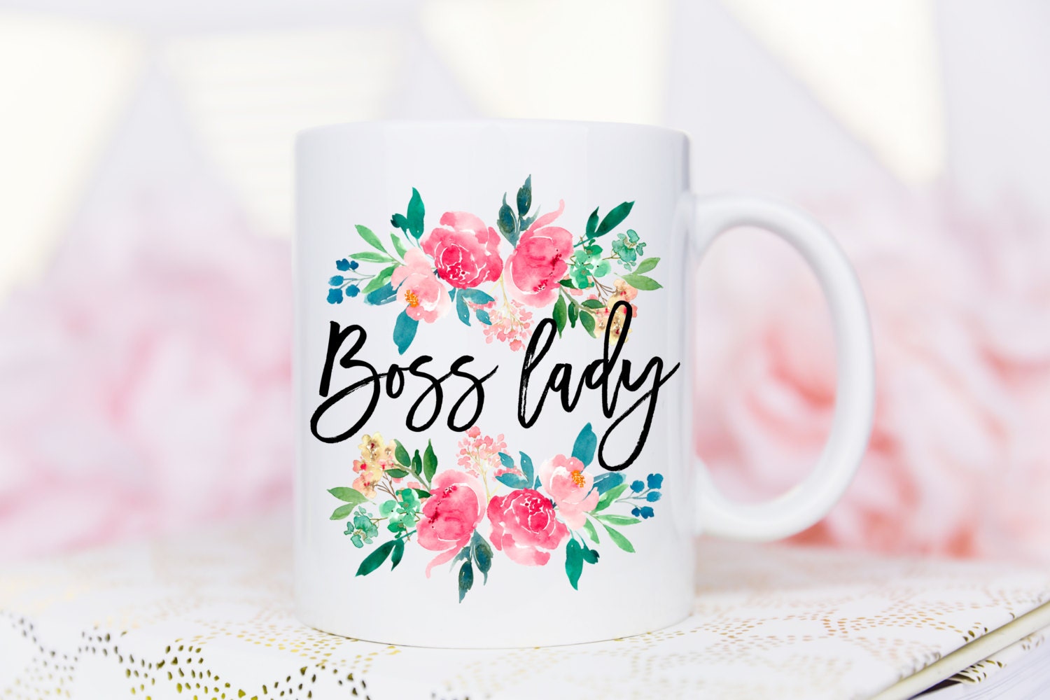Floral Boss Lady Mug Boss Lady Coffee Mug Floral Boss Lady - Etsy