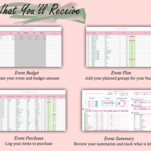 Event Budget Planner Spreadsheet Template - Google Sheets - Birthday ...