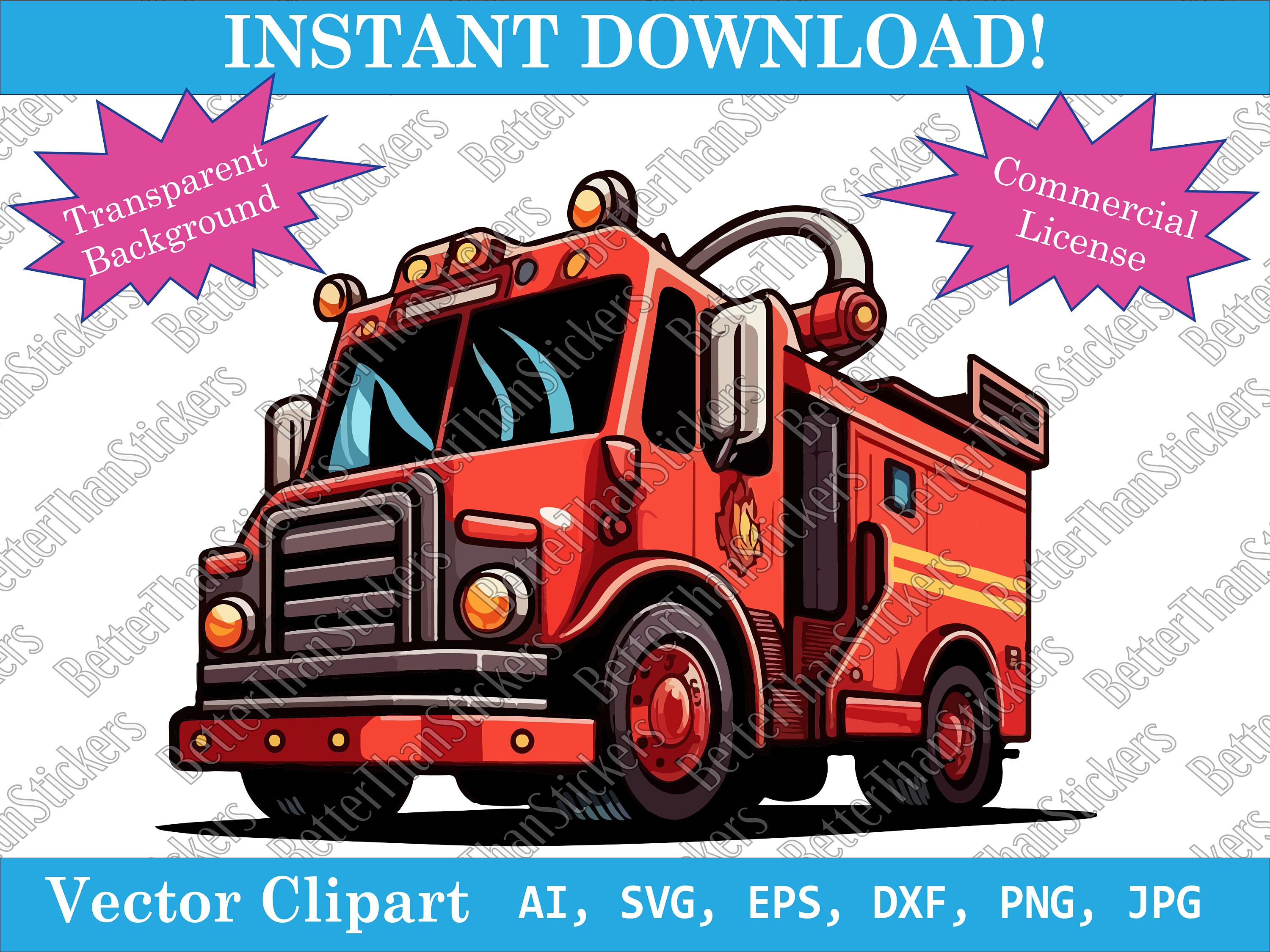 Simple Fire Truck Vector