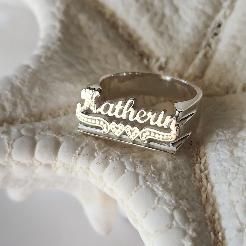 Name Ring Sterling Silver - Etsy
