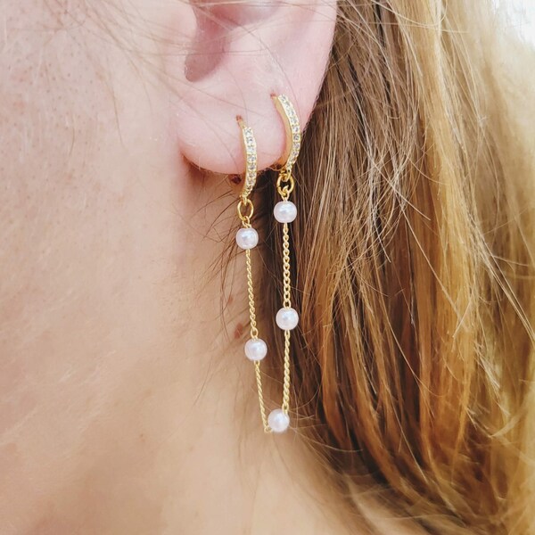 Connected Earrings - Etsy