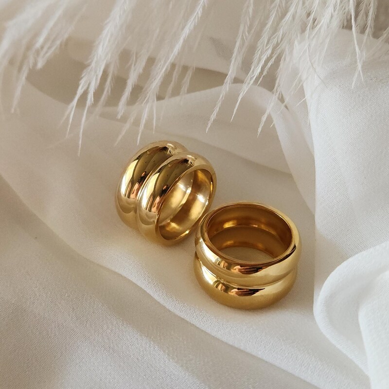 Chunky Gold Ring - Etsy