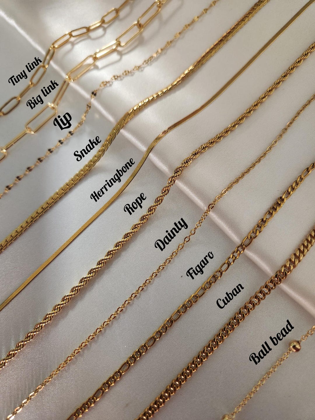 Custom 18K Gold Filled Chain Necklace, Waterproof & Tarnish-free ...