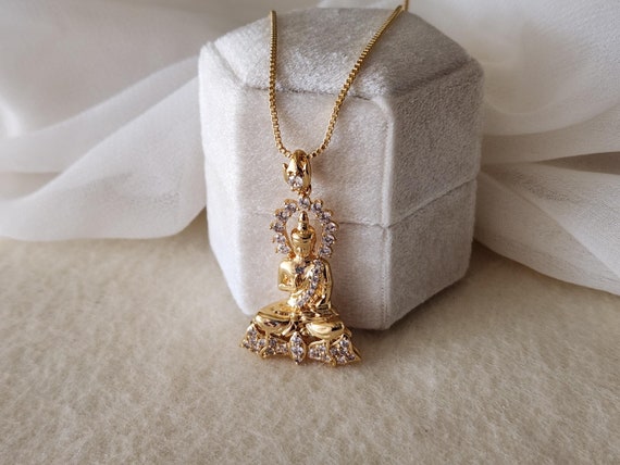 Gold Filled Buddha Necklace Protection Necklace Gift for Her. Etsy