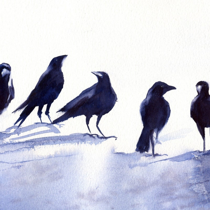 Crow Art - Etsy