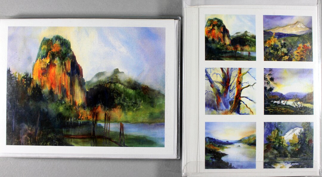 Beacon Rock Note Cards Columbia Gorge Blank 4.25x5.5 Envelopes Assorted ...
