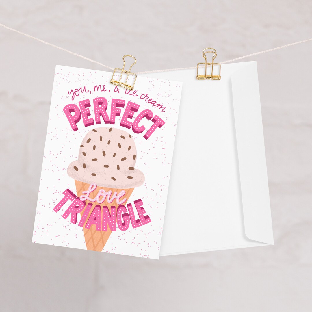 Love Triangle Greeting Card - Etsy