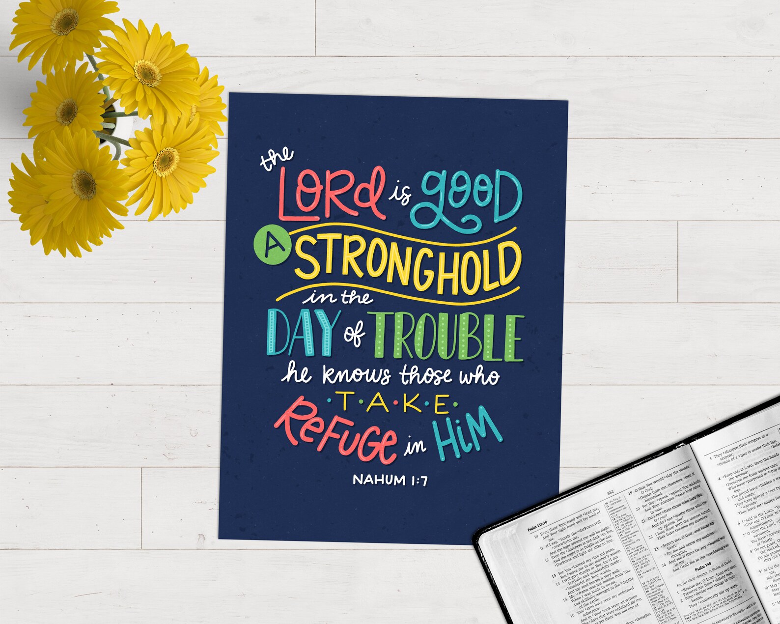 The Lord is Good Nahum 1:7 Lord is a Stronghold Take - Etsy