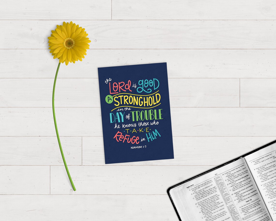 The Lord is Good Nahum 1:7 Lord is a Stronghold Take - Etsy