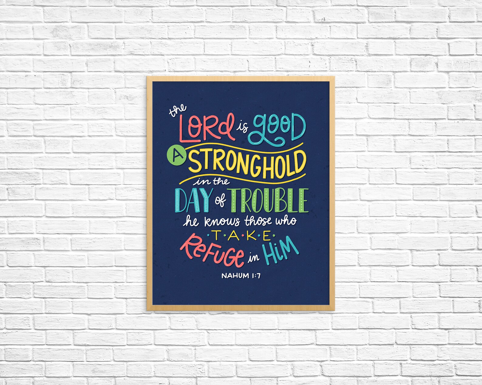 The Lord is Good Nahum 1:7 Lord is a Stronghold Take - Etsy