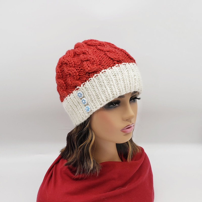 Knitted Santa Hat - Etsy