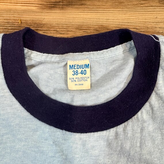 70s Vintage PRO KEDS Ringer T-Shirt: Light Blue Retro… - Gem