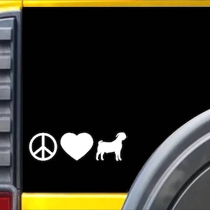 Boer Goat Peace Love Window Decal Sticker *J389* - Etsy