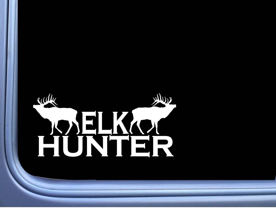 Elk Hunter L805 Sticker Bugle Call Camo Hunting Bull Window Decal - Etsy
