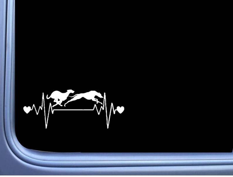 Racing Greyhound Lifeline J811 8 Inch Sticker Dog Window Decal - Etsy