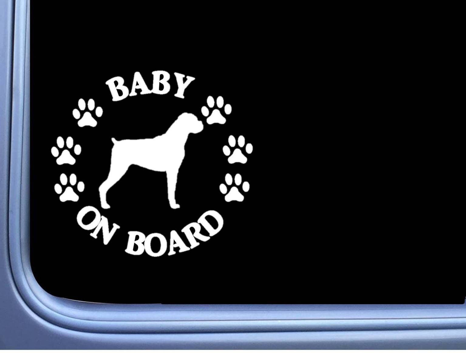 Baby on Board Boxer Uncropped L480 6" Sticker Window Decal - Etsy
