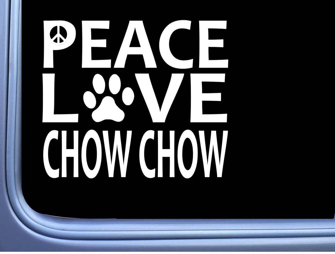Chow Chow Peace Love L613 Dog Sticker Window Decal - Etsy
