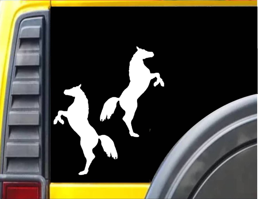 Mirrored Image Rearing Horse Window Window Decals Sticker *J30* - Etsy