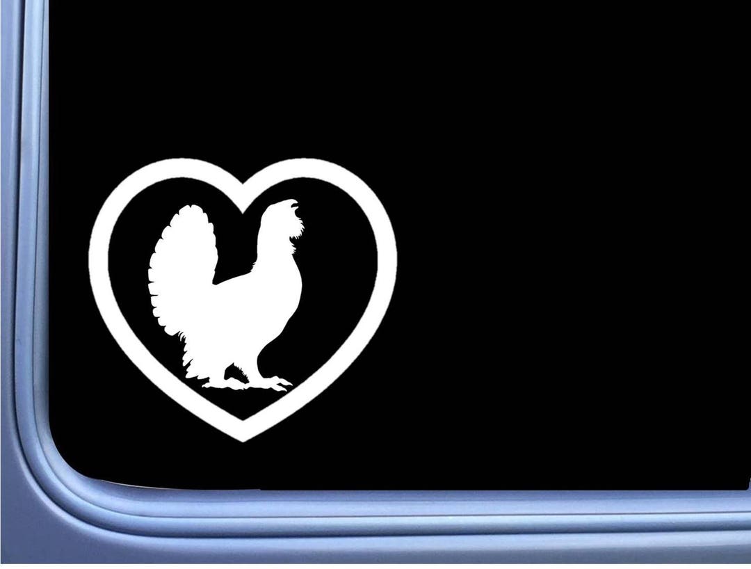 Grouse Big Heart L784 6 Inch Sticker Bird Hunting Vest Pointer Window ...