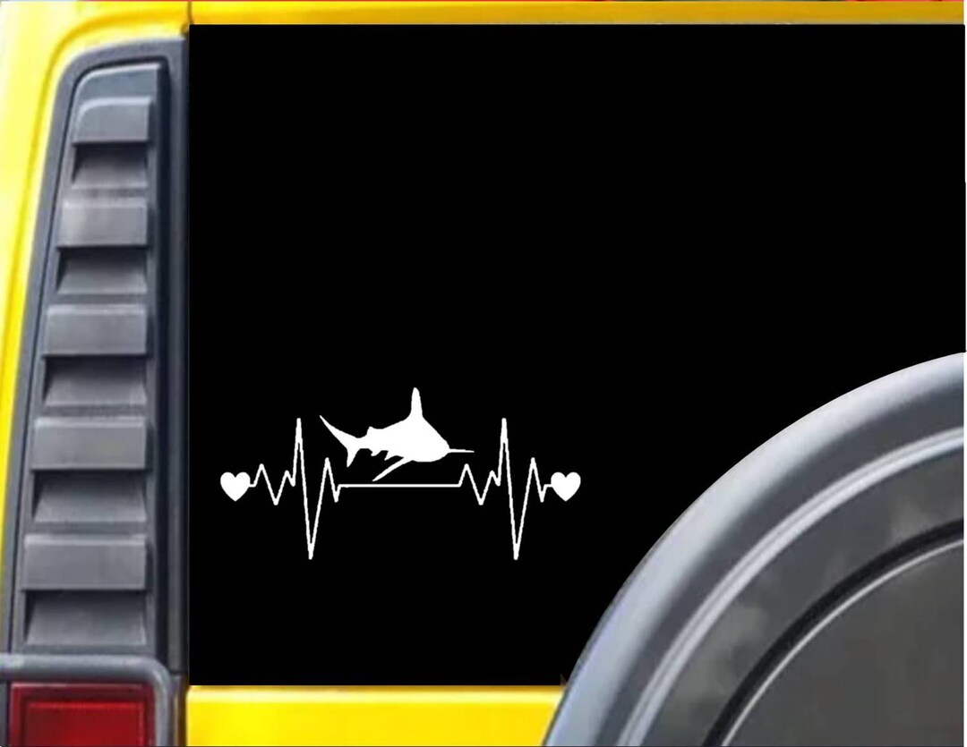 Shark Lifeline Window Decal Sticker *I250* - Etsy