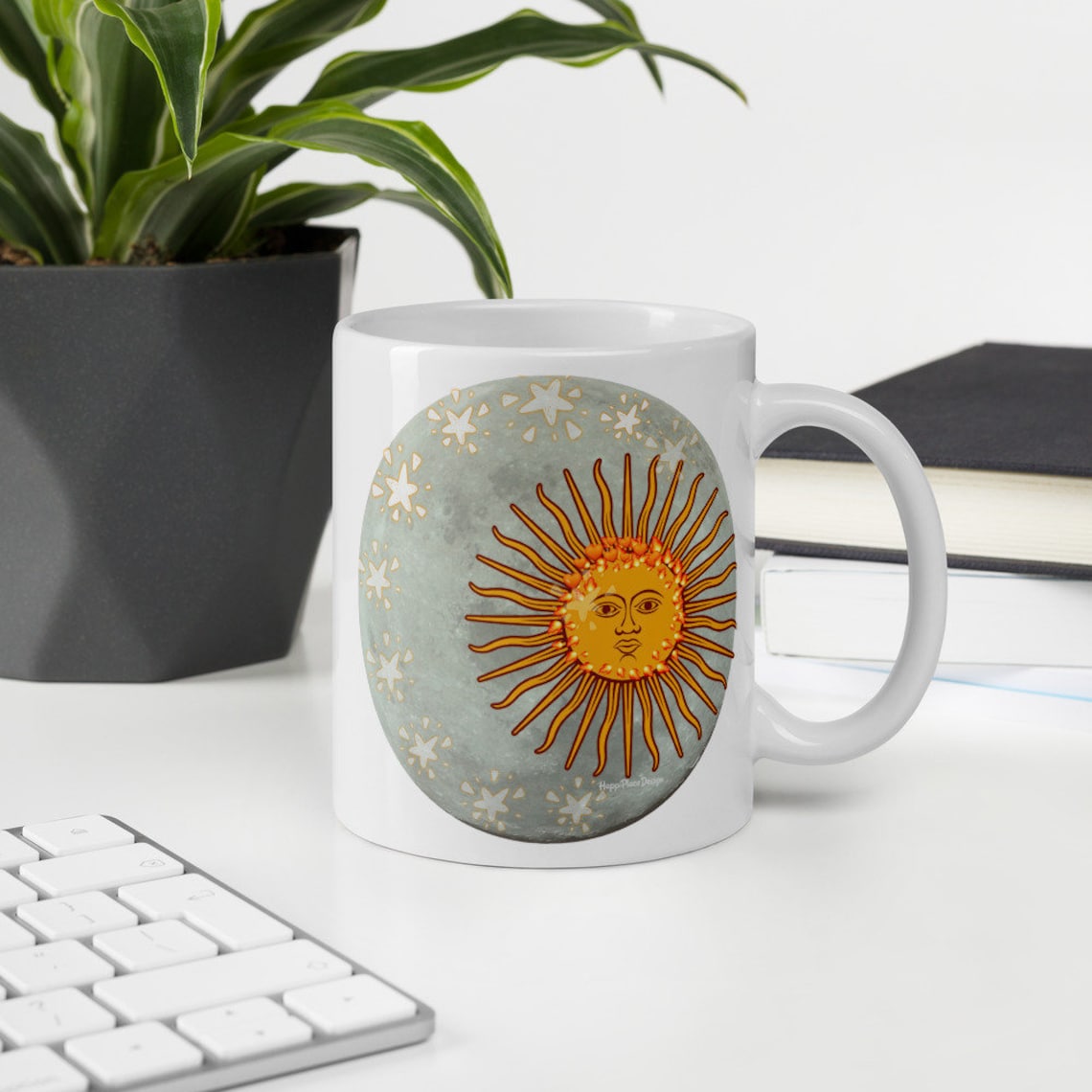 Moon & Sun Mug, Sun and Moon Mug, Taza con Luna, Taza con Sol - Etsy España