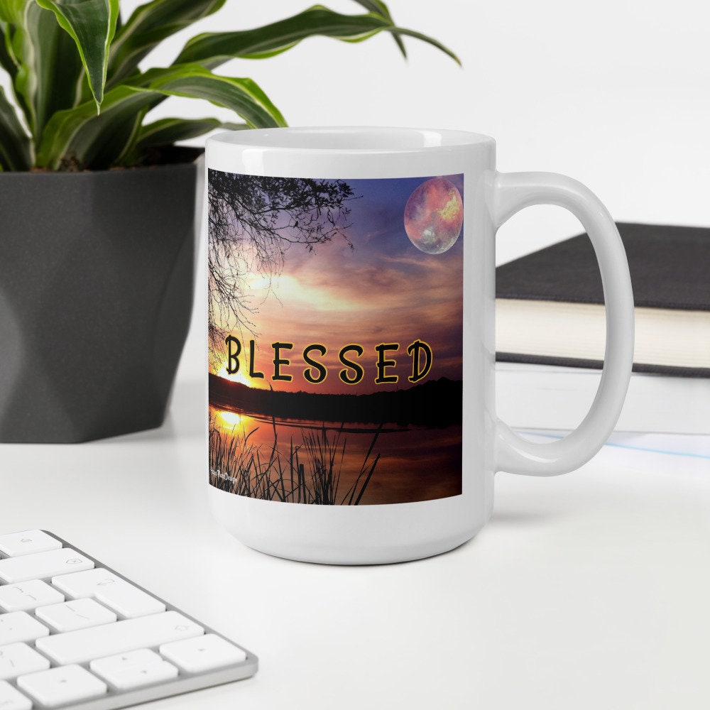 Blessed Mug, Inspirational Mug, Sunset Mug, Spiritual Mug - Etsy
