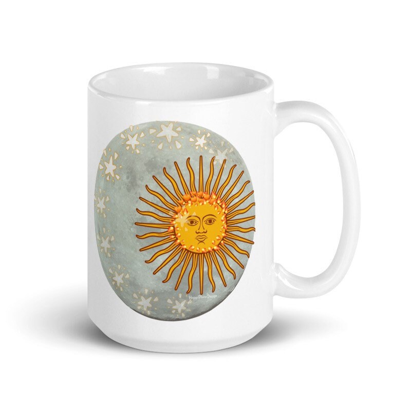 Moon & Sun Mug, Sun and Moon Mug, Taza con Luna, Taza con Sol - Etsy España