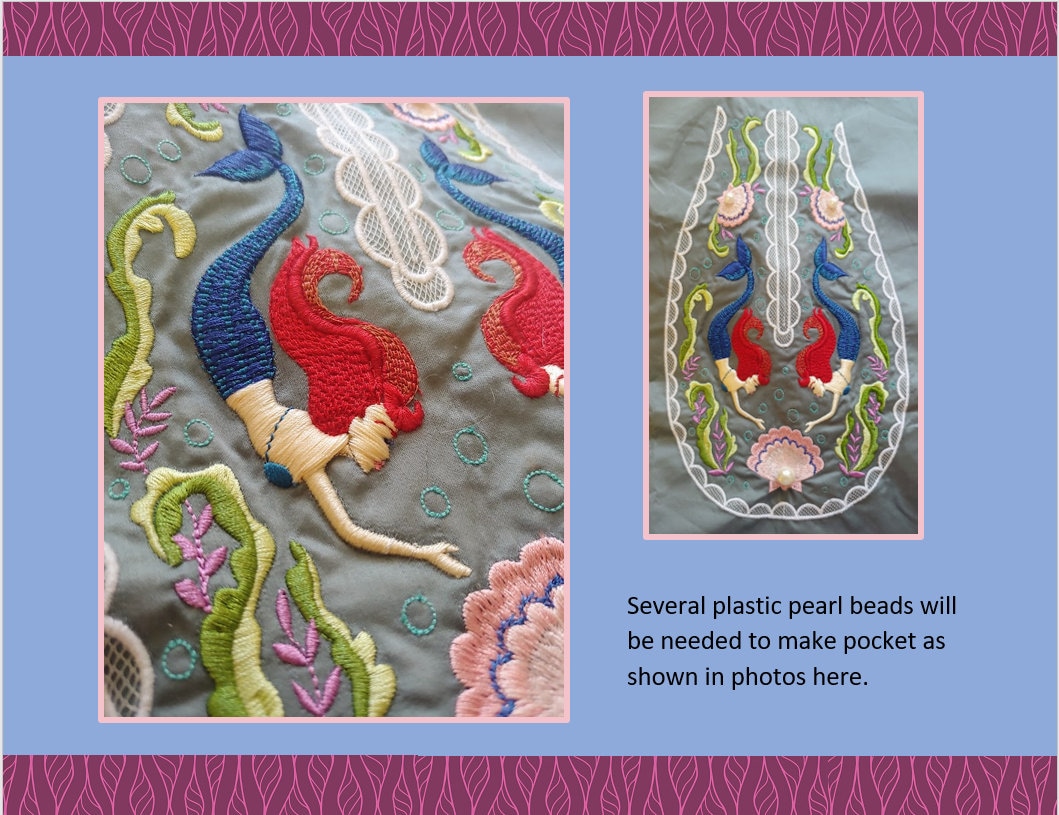 Maia's Mermaid (18th Century Machine Embroidery Pocket Files) - Etsy
