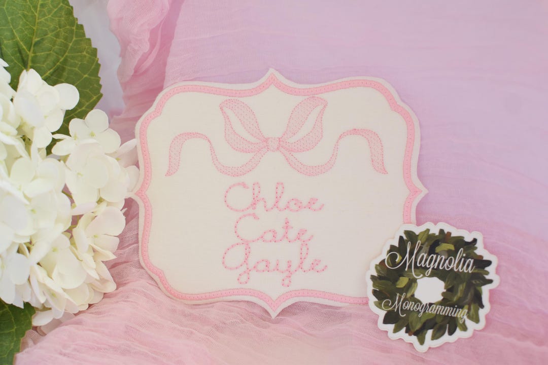 Monogrammed Baby Girl Bassinet Tag, Baby Crib Banner - Etsy
