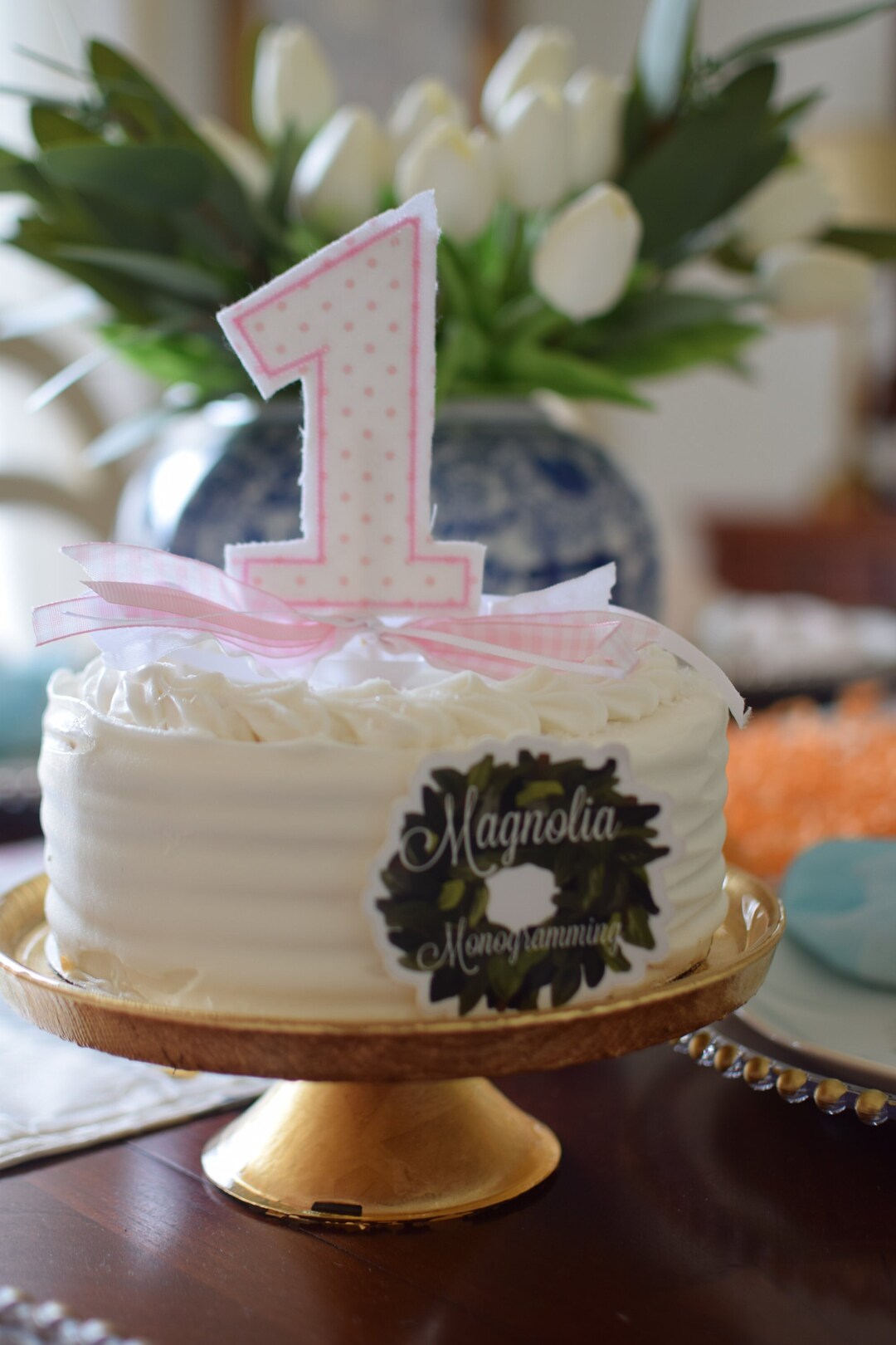 First Birthday Cake Topper, 1st Birthday Cake Topper, Applique Cake ...